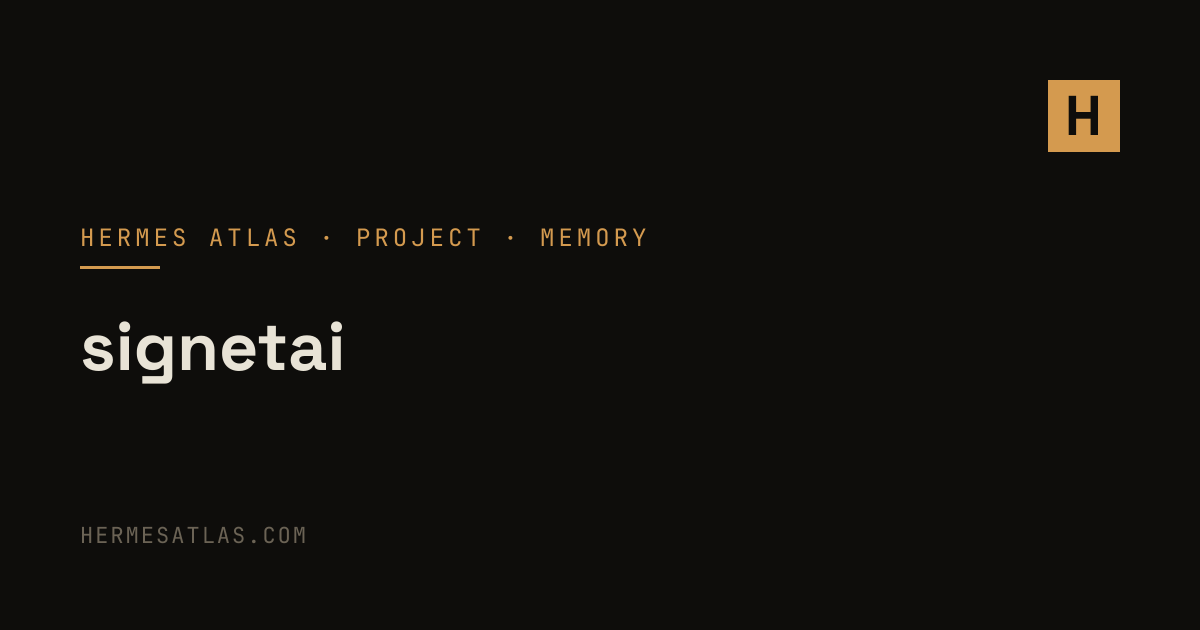signetai — Hermes Agent Memory & Context | Hermes Atlas