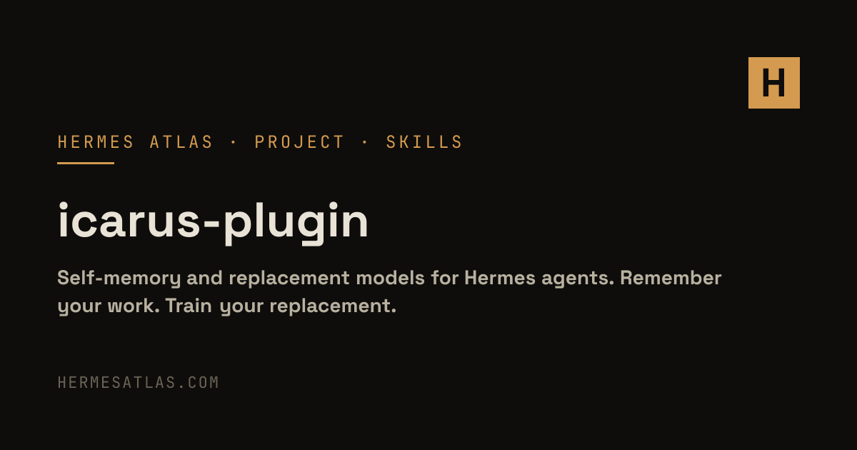 icarus-plugin — Hermes Agent Skills & Skill Registries | Hermes Atlas