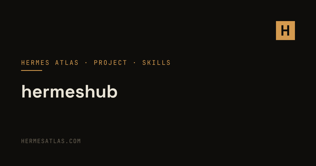 hermeshub — Hermes Agent Skills & Skill Registries | Hermes Atlas